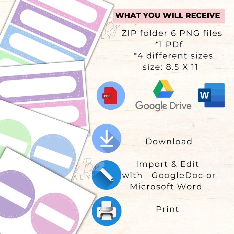 Pastel Classroom Labels, Student Locker Name Tags Pastel Color Name ...