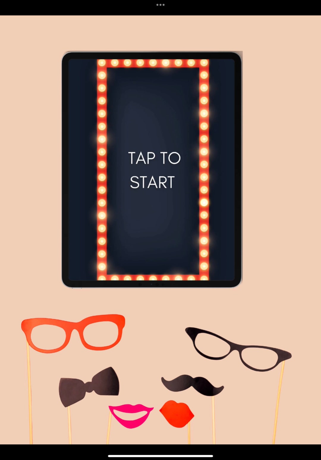 Tap to Start Screen/photo Booth Screen/salsa Booth/guest Interface ...