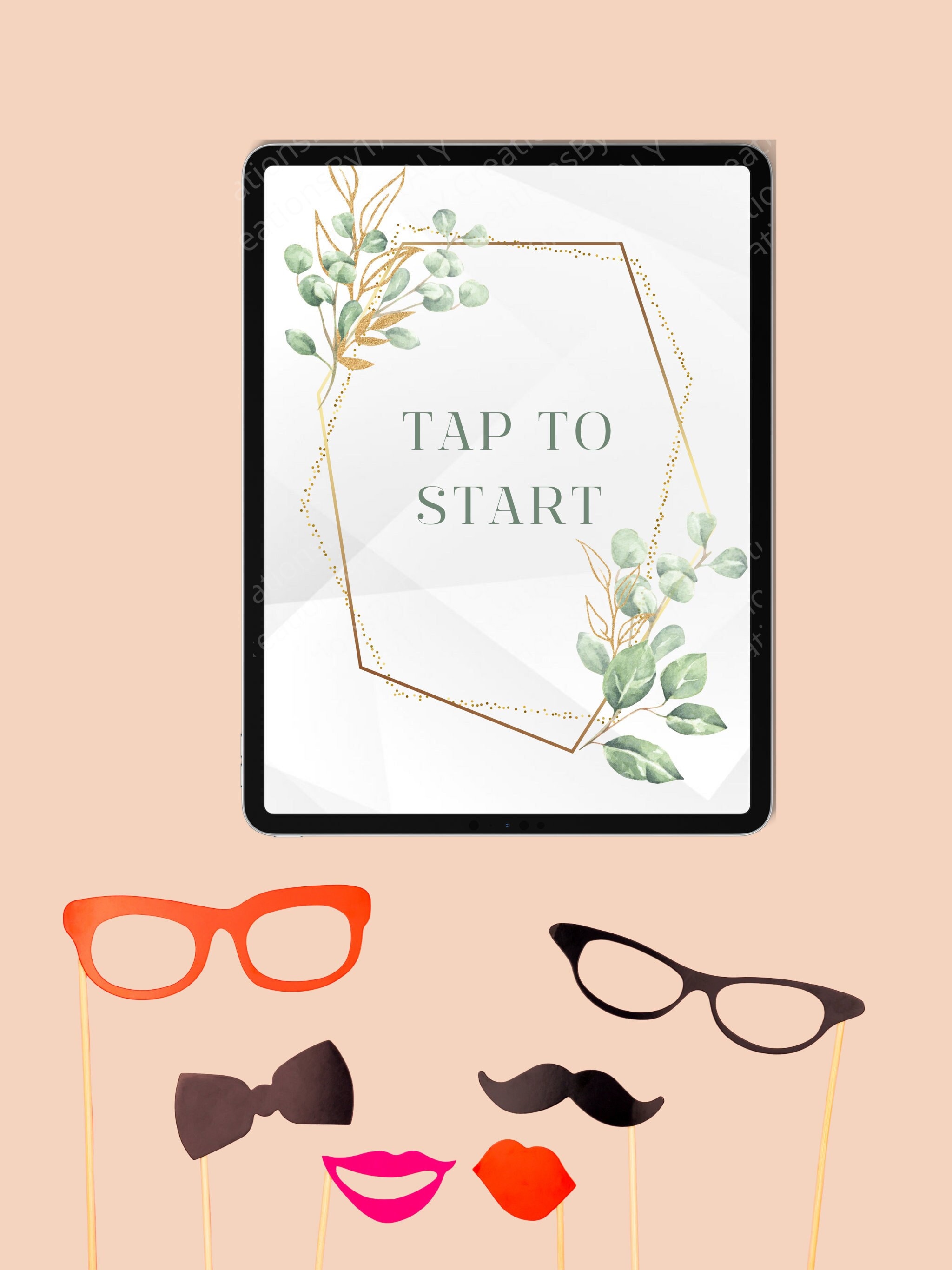 Tap to Start Screen/photo Booth Screen/salsa Booth/guest Interface ...