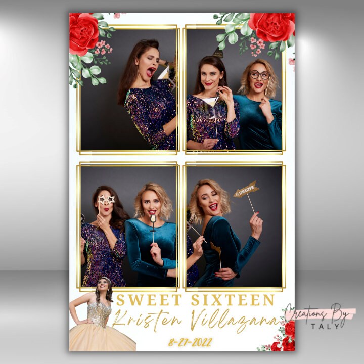 Custom Photo Booth Template Design, Personalized Digital Photobooth ...