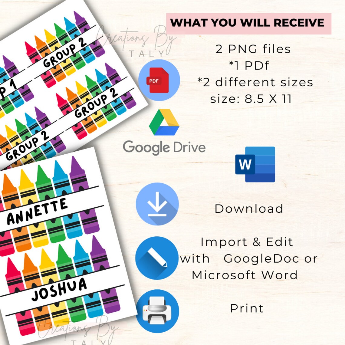 Locker Name Tags Colors Name Tags Classroom Tags, Printable Labels ...