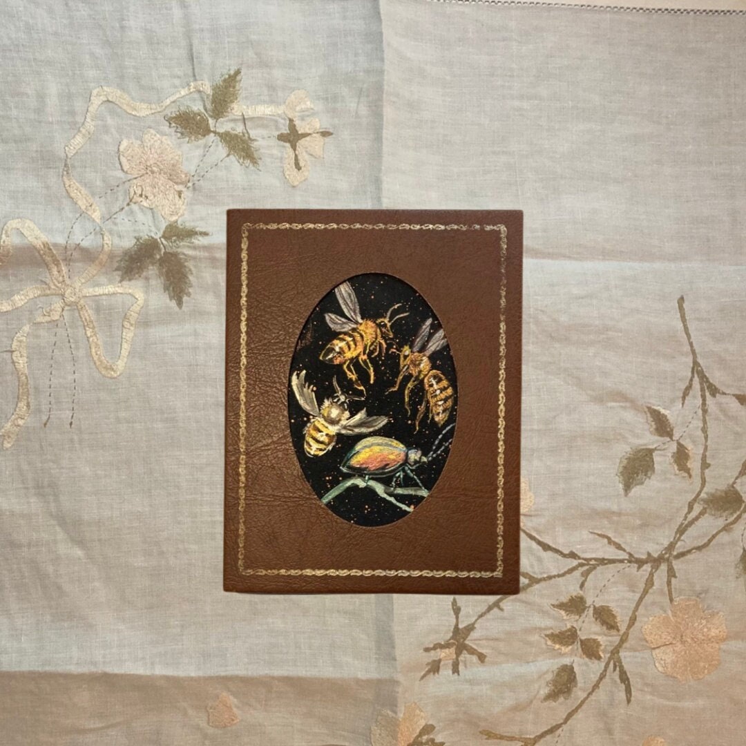 Three Bees Miniature Painting in Vintage Frame Miniature - Etsy