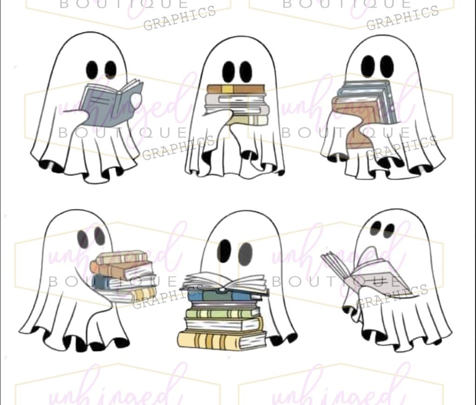 Ghost Books PNG Teachers Halloween PNG - Etsy