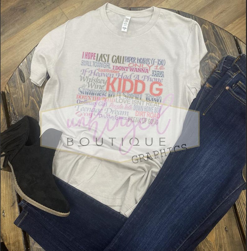 Kidd G Song Typography Digital Download - Etsy