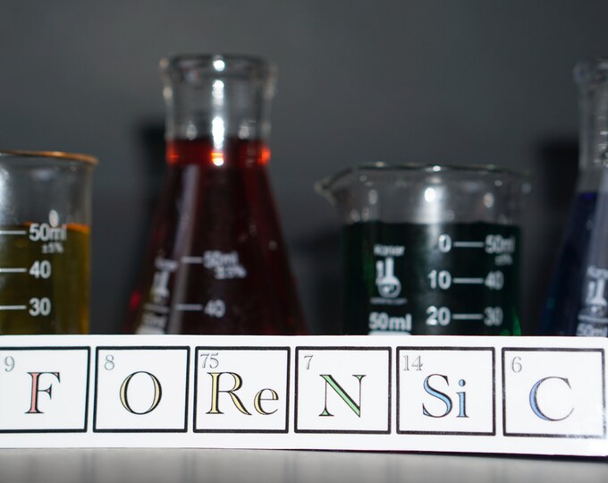 Forensic Periodic Table Sticker | Rainbow Forensics | Chemical Elements ...