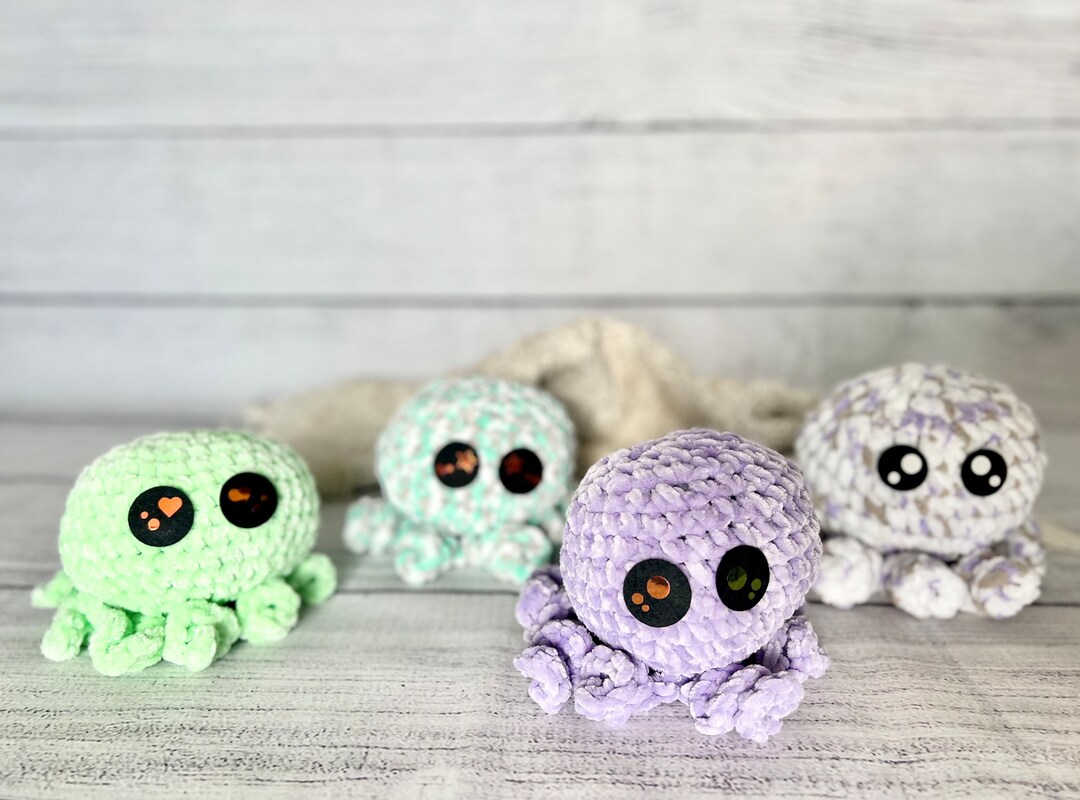 Crochet Octopus Plushie for Kids, Toddlers and Babies. Small Soft Octo ...