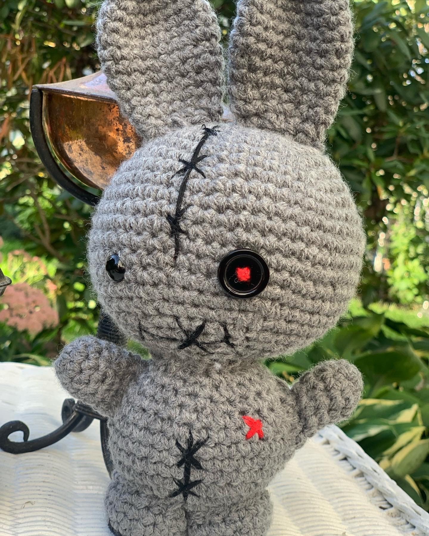 Crochet Voodoo Doll, Crochet Voodoo Bunny, Halloween Bunny, Crochet ...