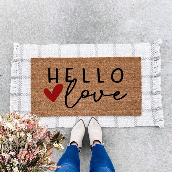Hello Doormat - Etsy