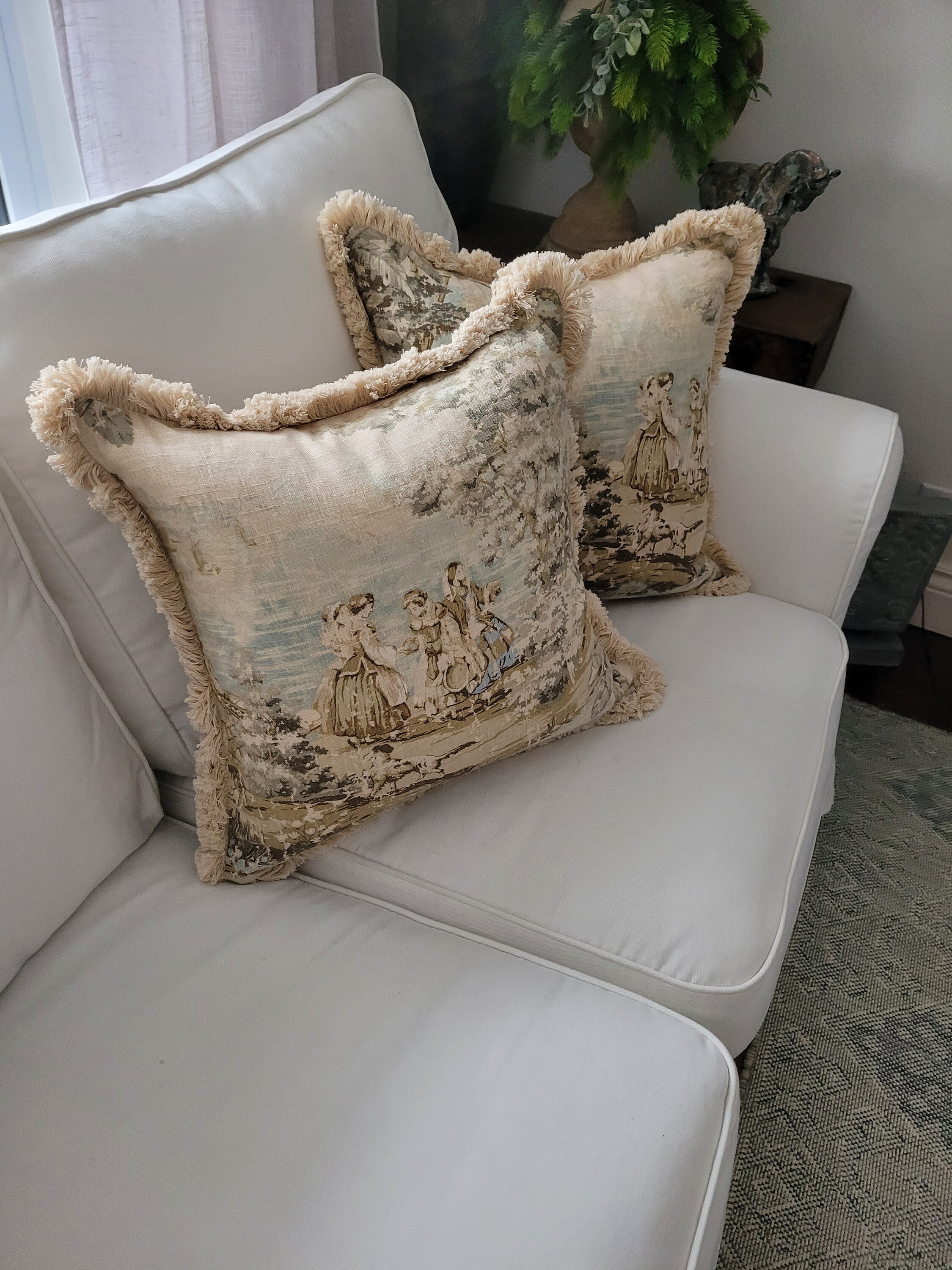 18 French Country Throw Pillows. Bosporus Blue Green - Etsy