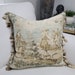 French Country Toile Pillow Cover, Bosporus Flax, Decorative Throw ...