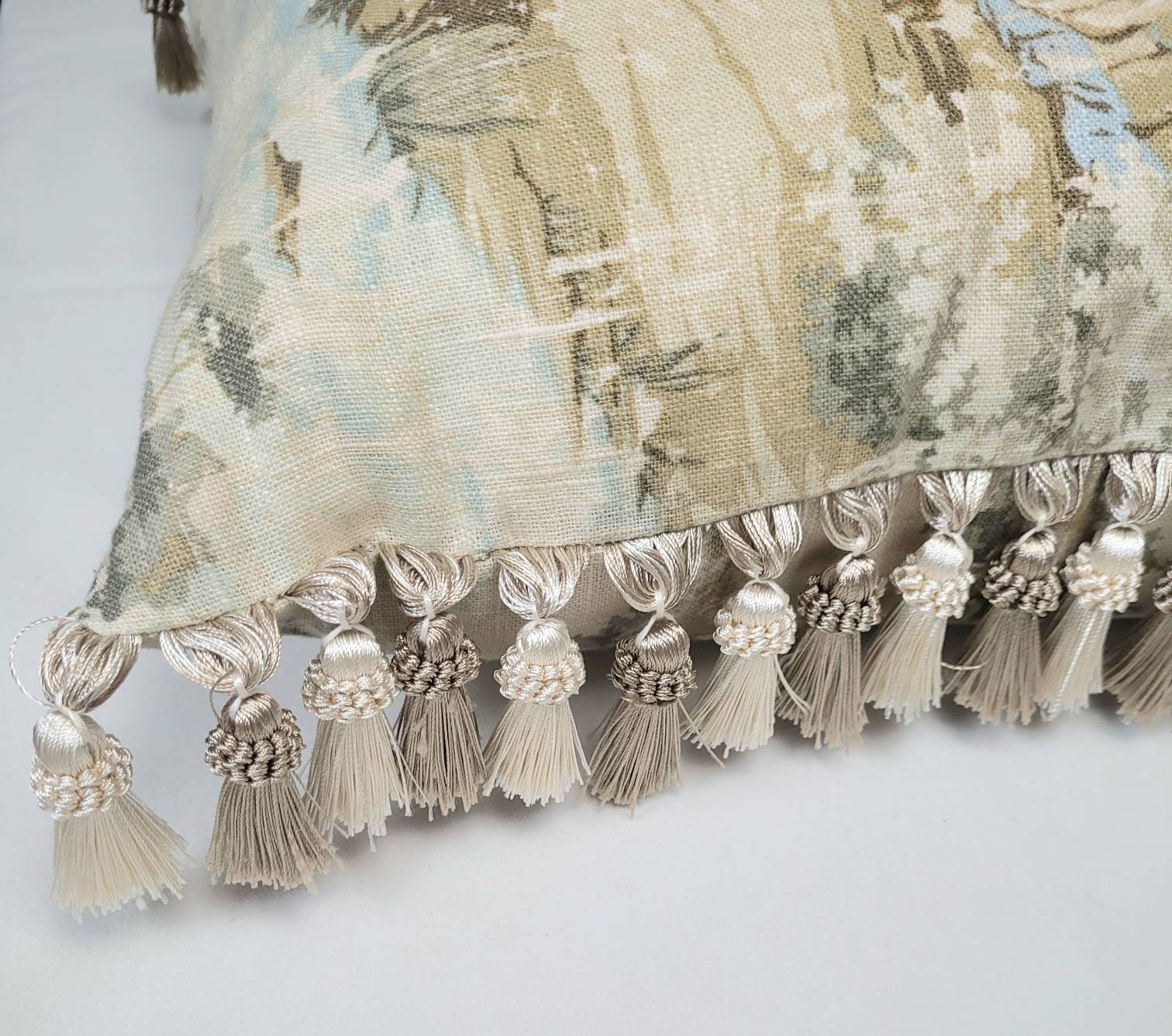 French Country Toile Pillow Cover, Bosporus Flax, Decorative Throw ...