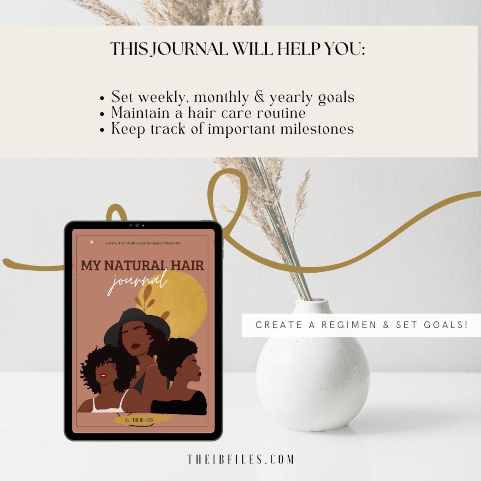 My Natural Hair Journal| Afro Hair Tracker, Printable Natural Hair ...