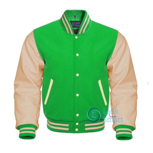 Kelly Green Letterman Jacket - Etsy