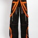 Handmade Men's Gothic Men's Step Chains Pants Orange Straps, Men's ...
