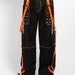 Handmade Men's Gothic Men's Step Chains Pants Orange Straps, Men's ...