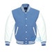 Varsity Letterman Baseball Sky Blue Wool Genuine White Leather Sleeves ...