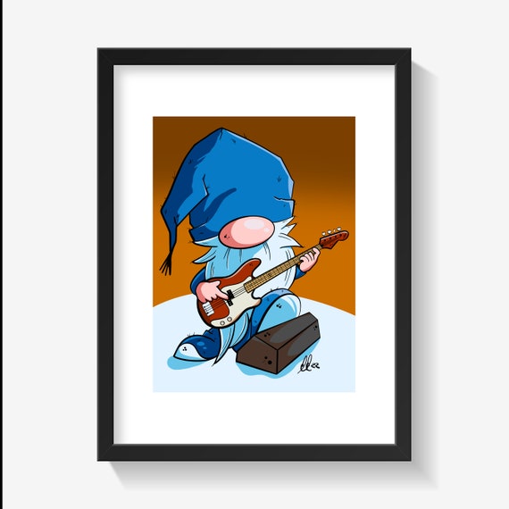 ZZ Top Gnome Cartoon Wall Art Gnome Poster Big Rectangle - Etsy