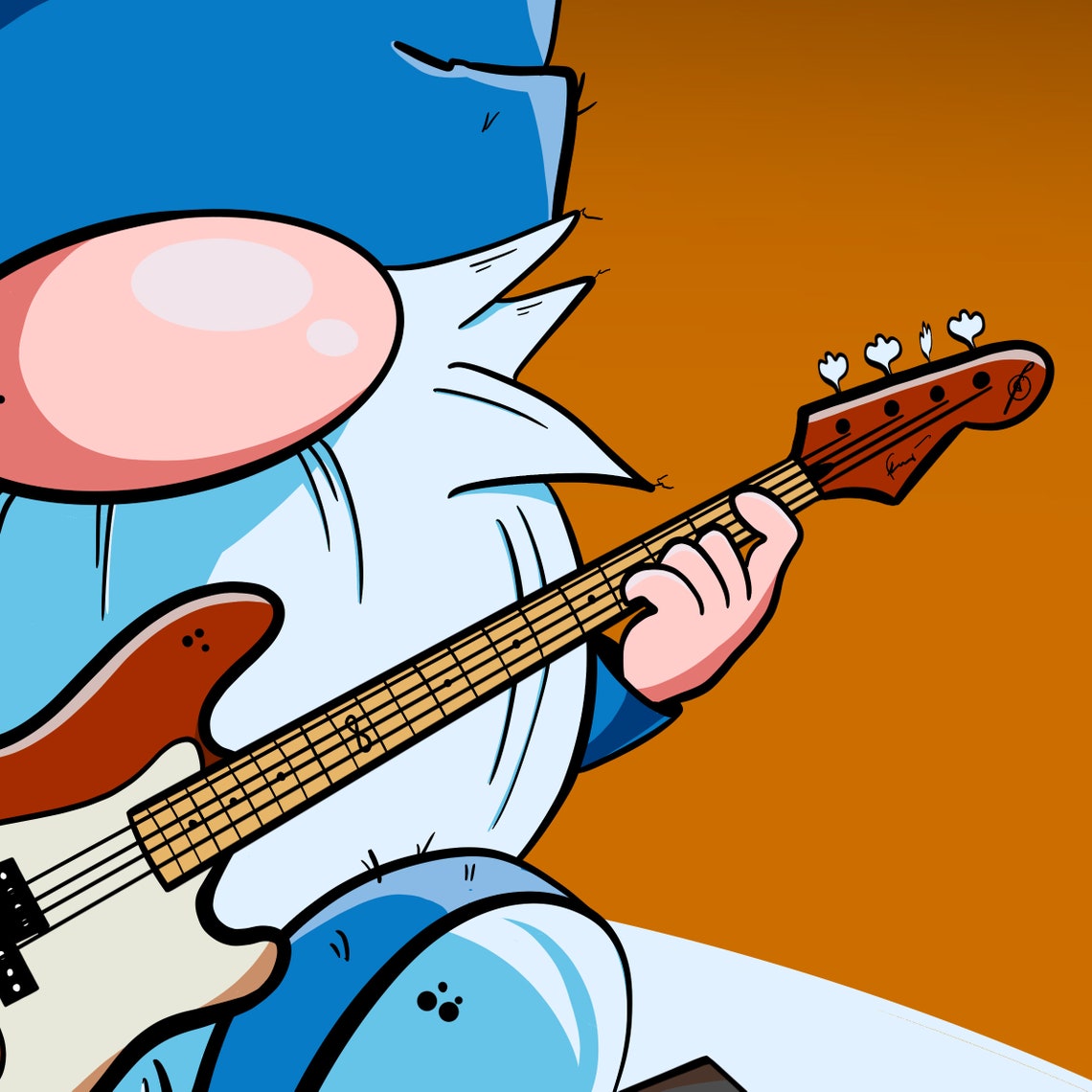 ZZ Top Gnome Cartoon Wall Art Gnome Poster Big Rectangle | Etsy