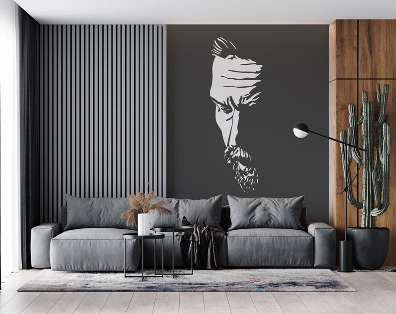 Bearded Man Face Portrait DXF File for Laser and Plasma Cut Svg and Png ...