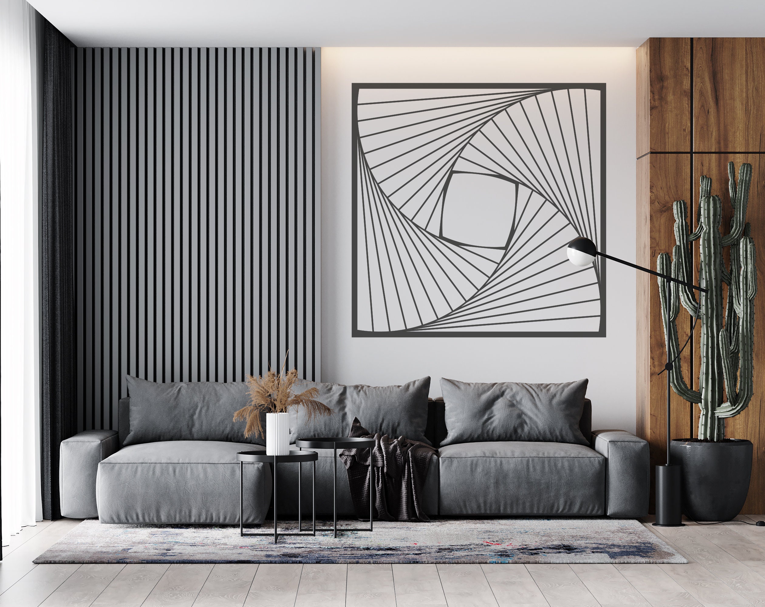 Square Vortex Geometric Design DXF File for Laser and Plasma Cut - Svg ...