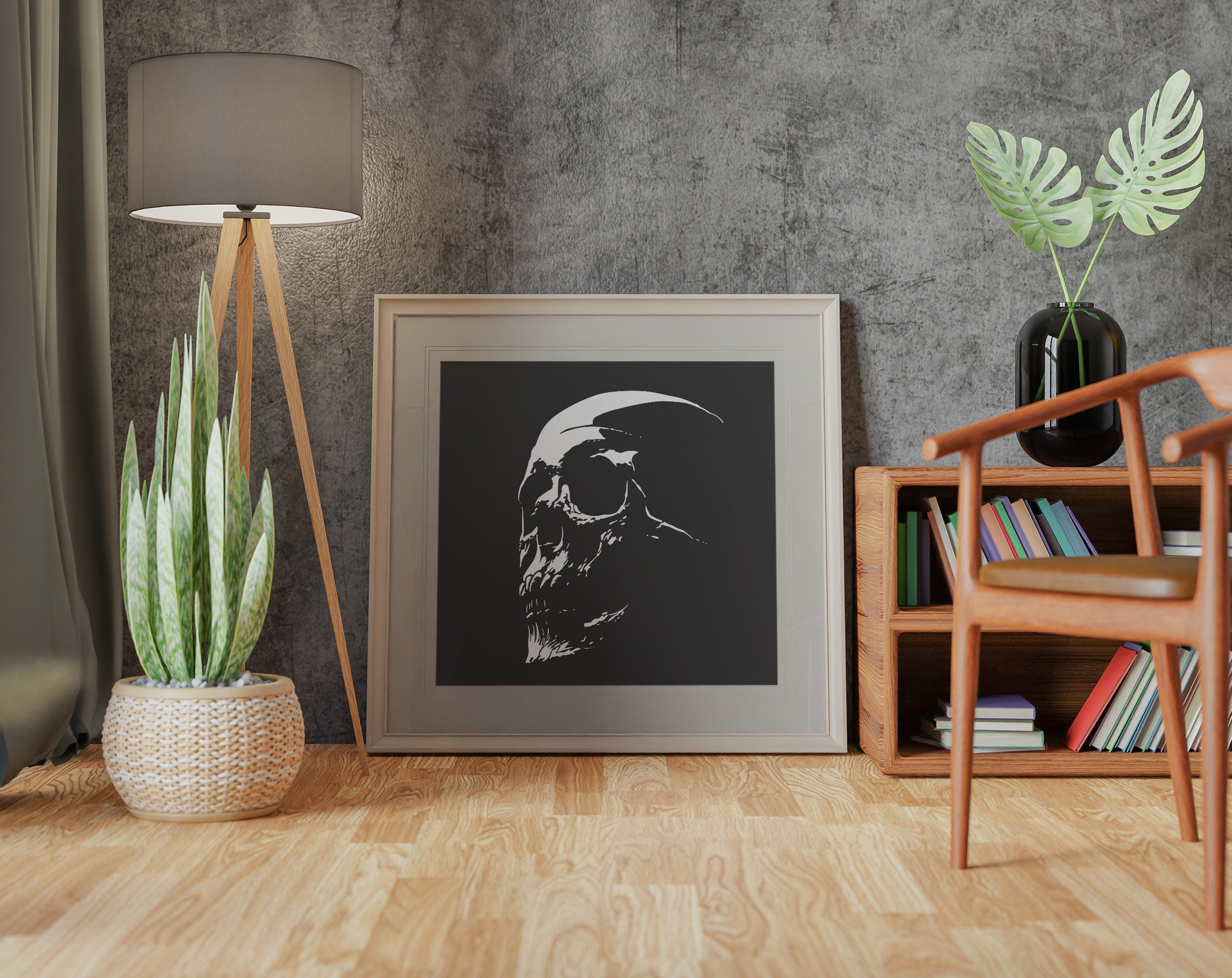 Skull Portrait DXF File for Laser and Plasma Cut Svg and Png Files for ...