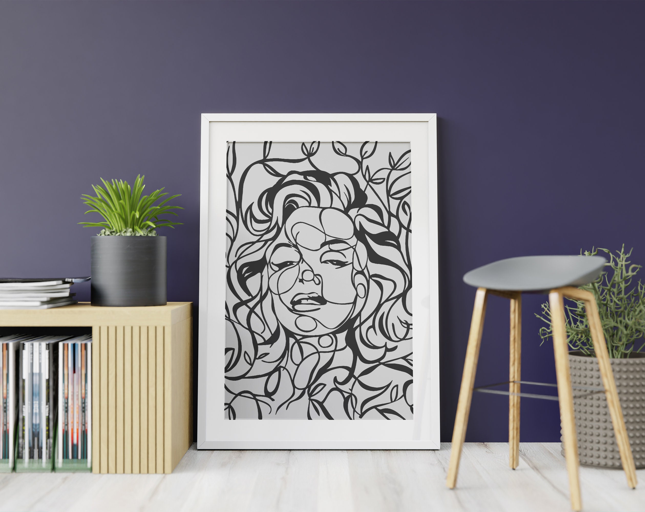 Tree Woman Portrait DXF File for Laser and Plasma Cut Svg and Png Files ...