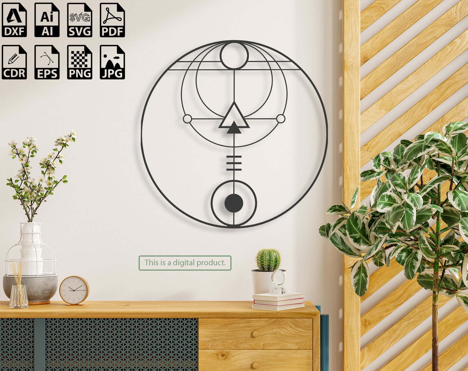 Mystic Circle Geometry Design DXF File for Laser and Plasma Cut - Svg ...