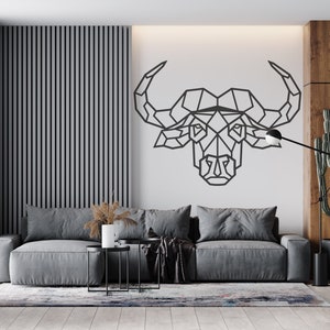 Geometric Bull Portrait DXF File for Laser and Plasma Cut - Svg and Png ...