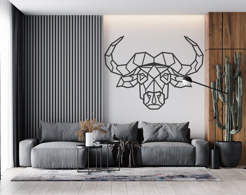 Geometric Bull Portrait DXF File for Laser and Plasma Cut Svg and Png ...
