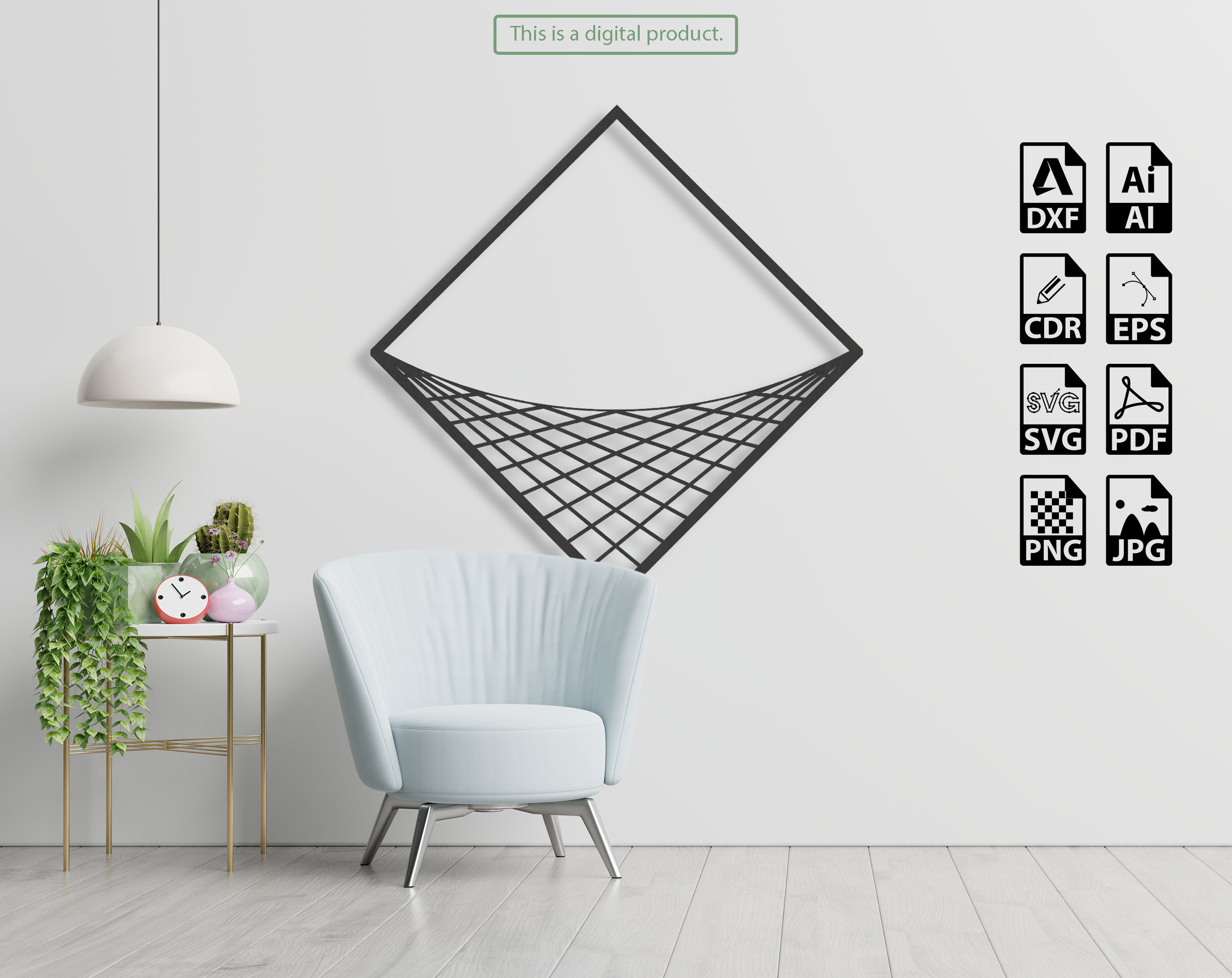 Horizon Lines Geometric Design DXF File for Laser and Plasma - Etsy