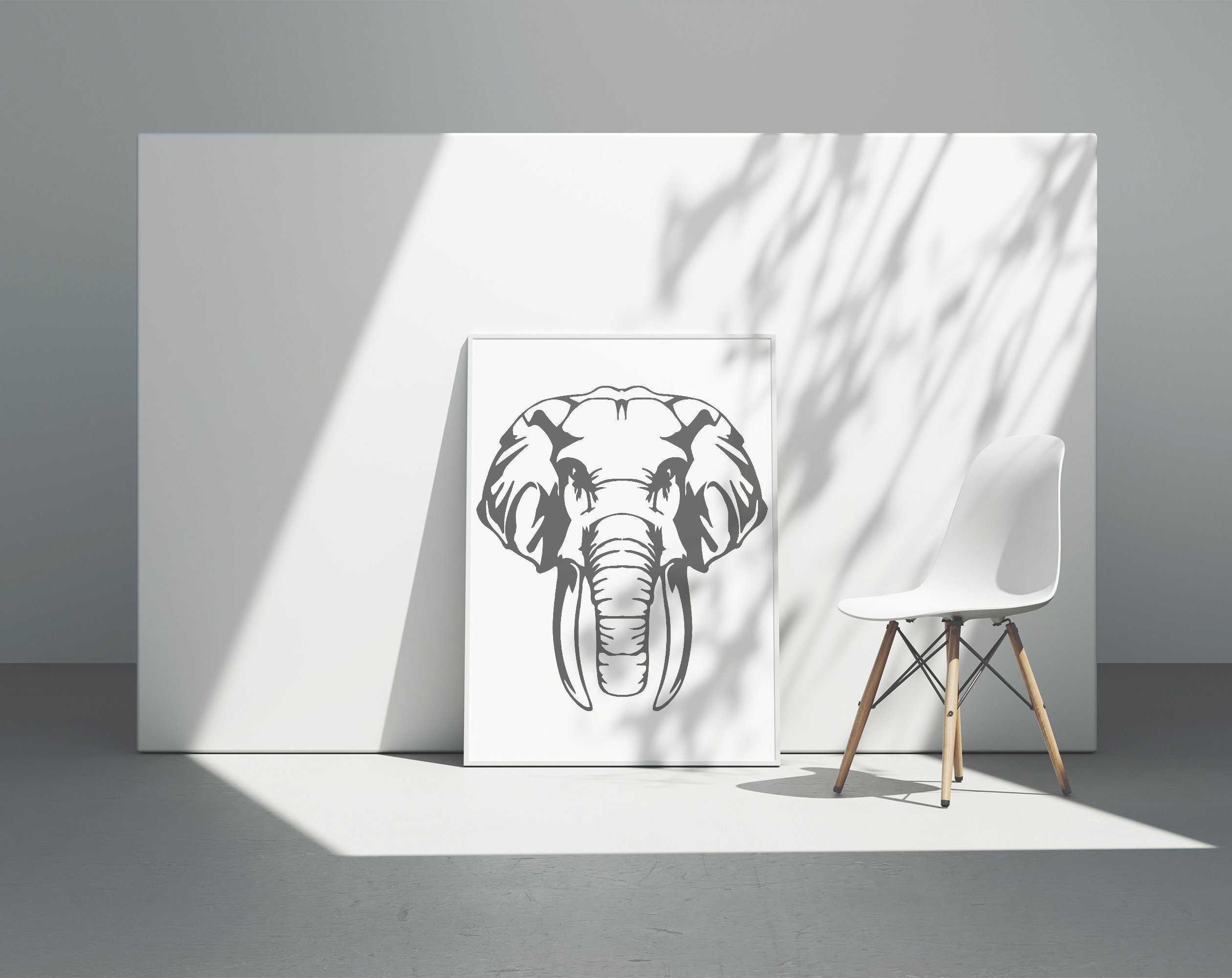 Elephant Portrait DXF File for Laser and Plasma Cut - Svg and Png Files ...