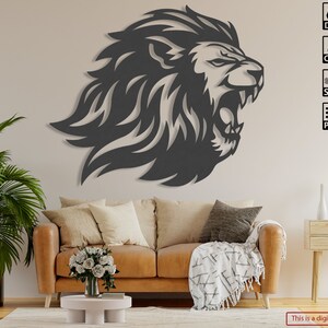 Lion Portrait DXF File for Laser and Plasma Cut - Svg and Png Files for ...