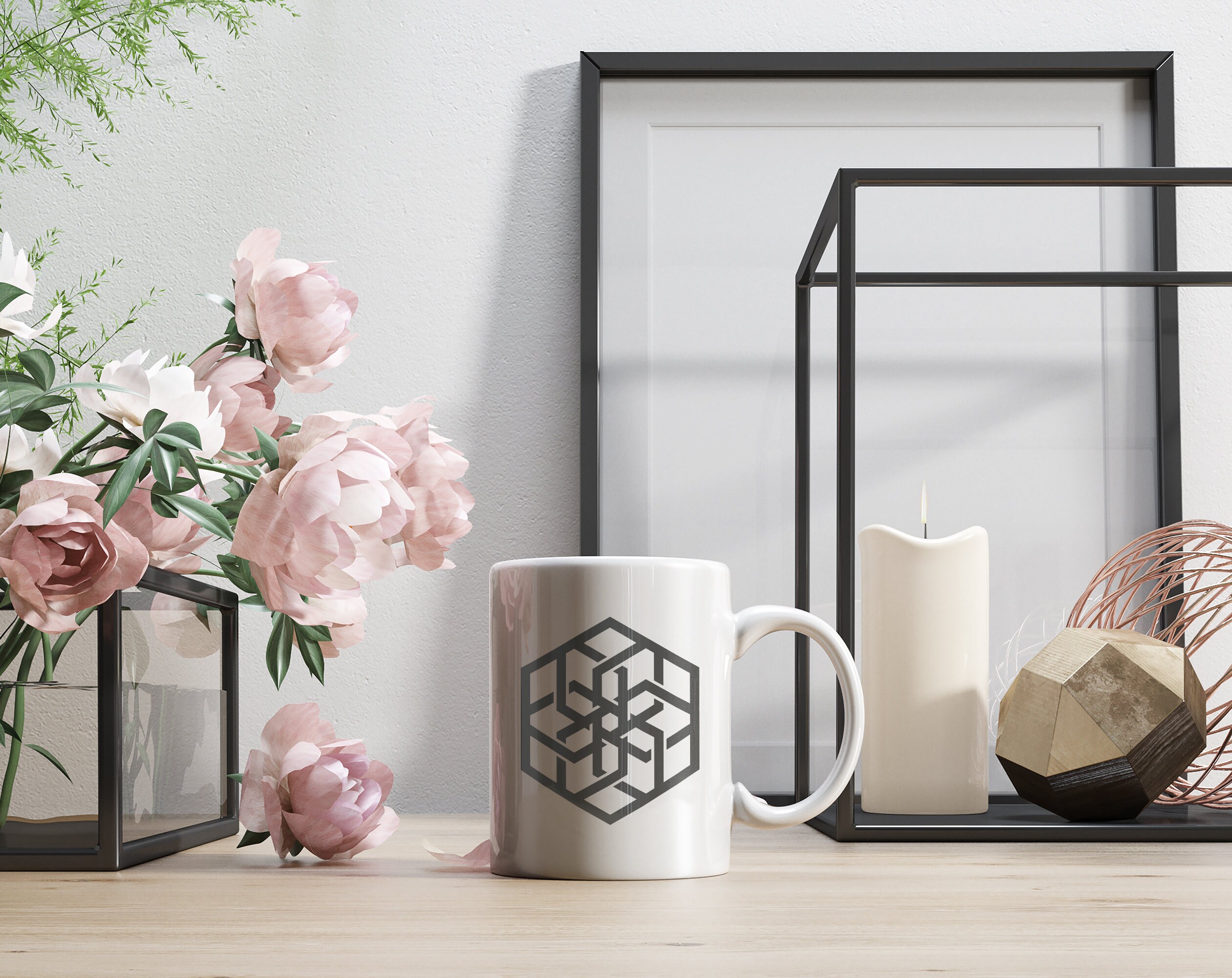 Geometric Hexagon Design DXF File for Laser and Plasma Cut - Svg and ...