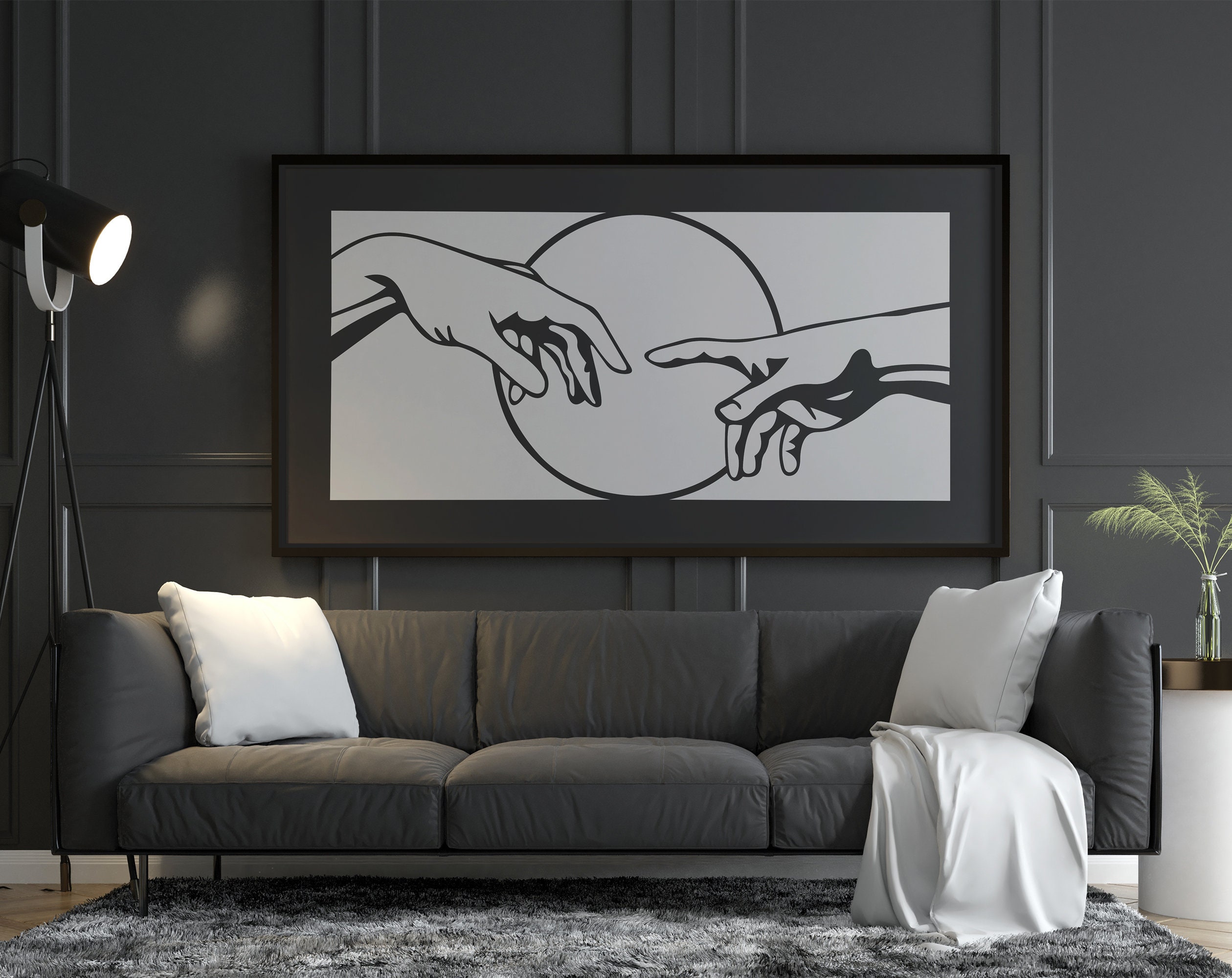 Hands of God and Adam DXF File for Laser and Plasma Cut Svg and Png ...