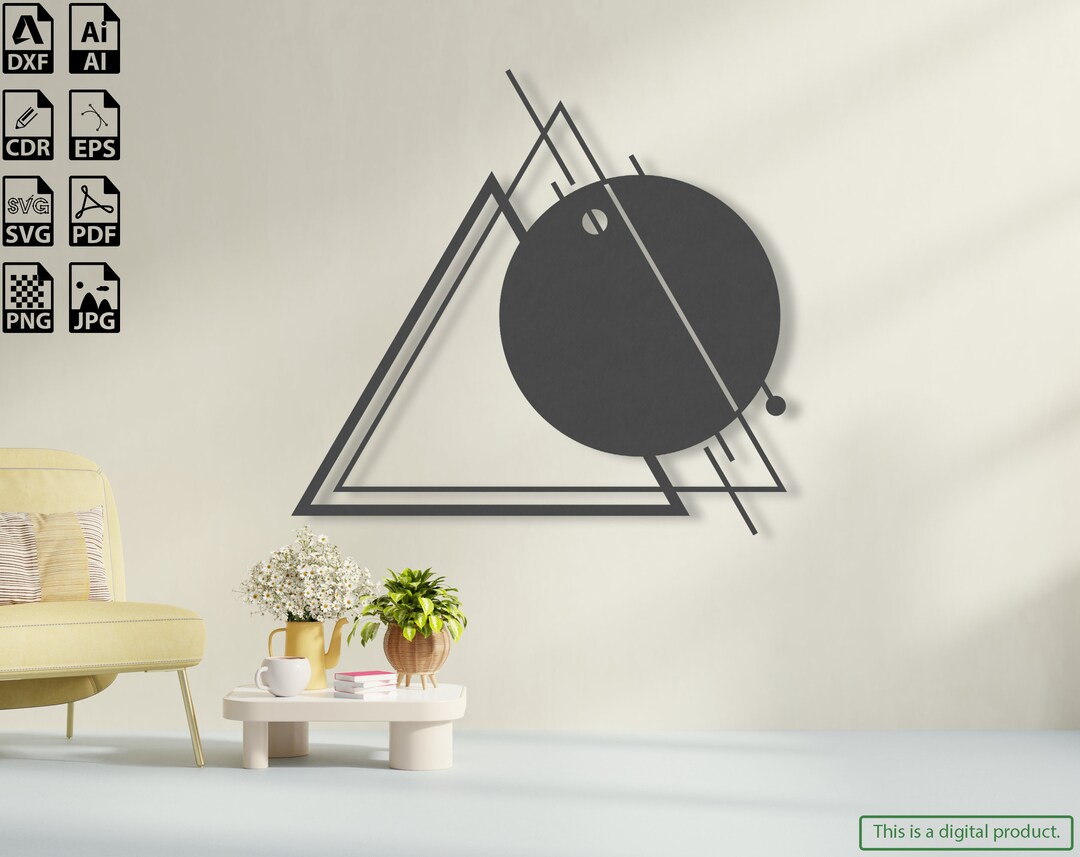 Mystic Sacred Triangle Design DXF File for Laser and Plasma Cut Svg and ...