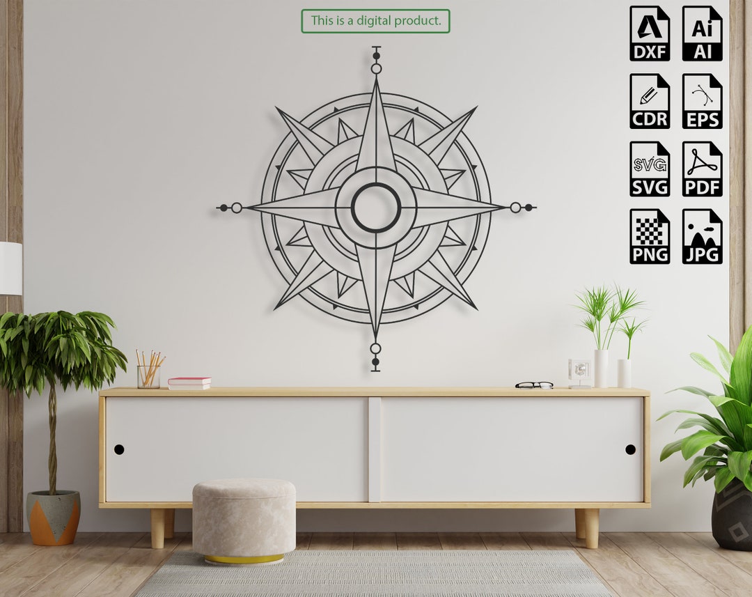 Sacred Geometry Compass Design DXF File for Laser and Plasma Cut - Svg ...