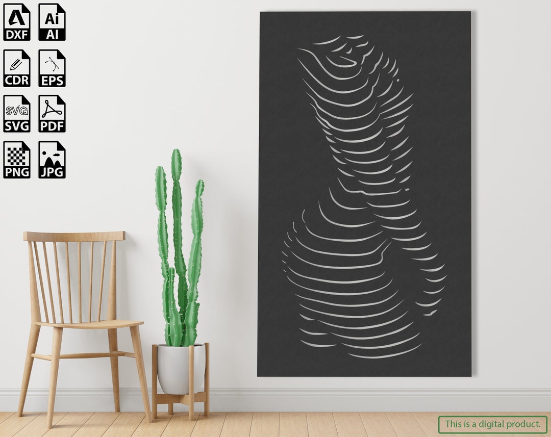 Woman Body Portrait DXF File for Laser and Plasma Cut - Svg and Png ...