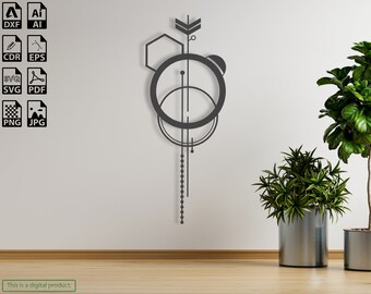 Geometric Deer Portrait DXF File for Laser and Plasma Cut Svg and Png Files for Prints Ai and ...