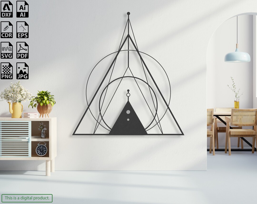 Mystic Sacred Triangle Design DXF File for Laser and Plasma Cut - Svg ...
