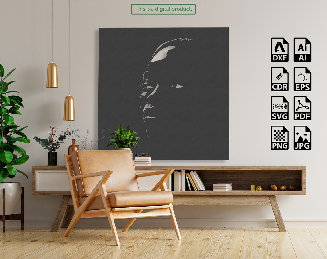 African Woman Face Portrait DXF File for Laser and Plasma Cut - Etsy