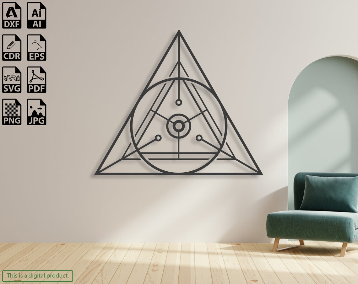 Sacred Geometry Triangle Design DXF File for Laser and Plasma Cut Svg ...
