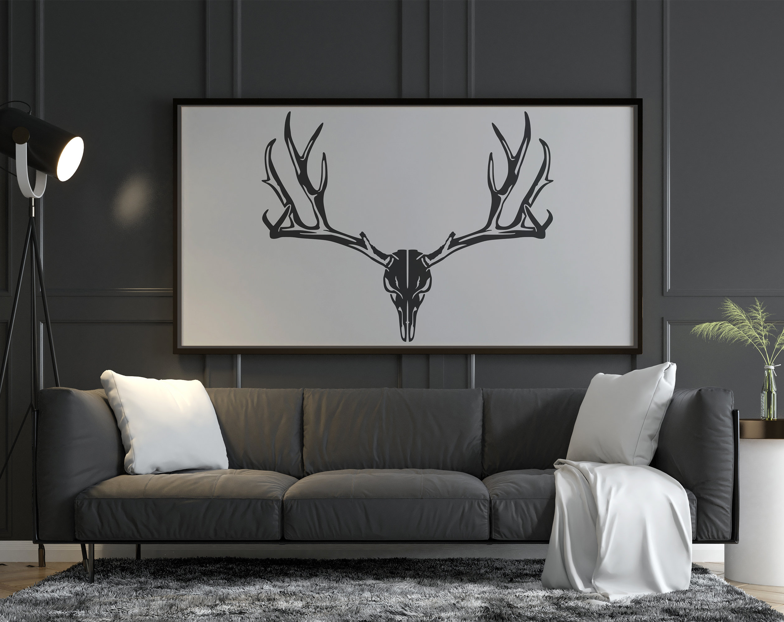 Deer Skull Portrait DXF File for Laser and Plasma Cut - Svg and Png ...