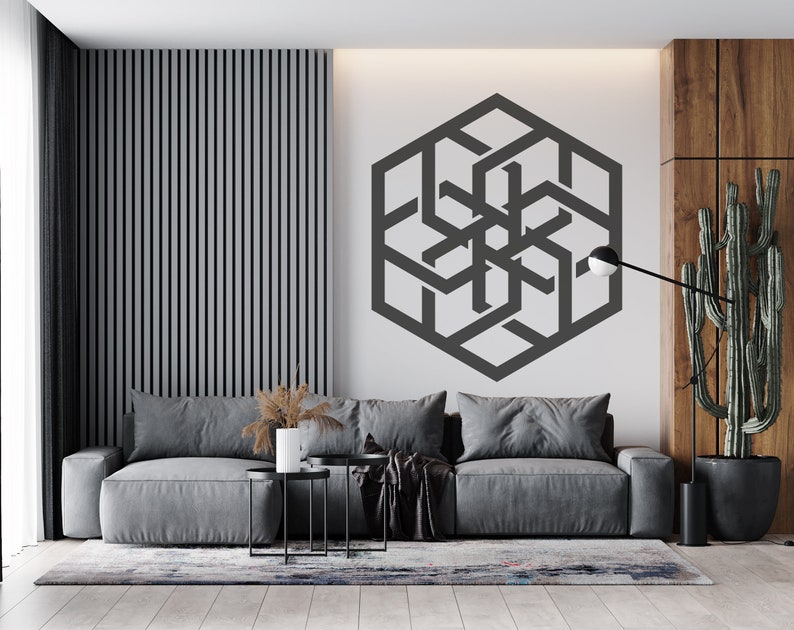 Geometric Hexagon Design DXF File for Laser and Plasma Cut - Svg and ...