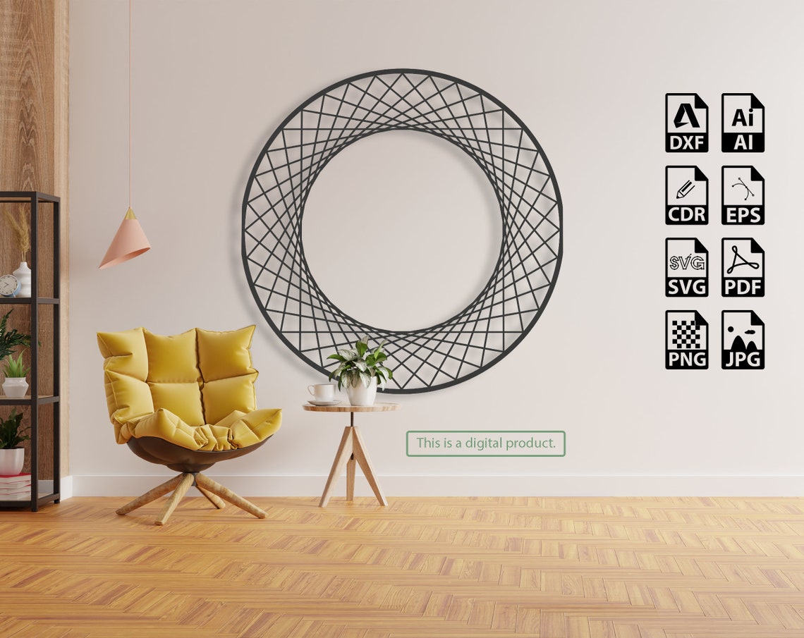 Vortex Circle Geometric Design DXF File for Laser and Plasma - Etsy