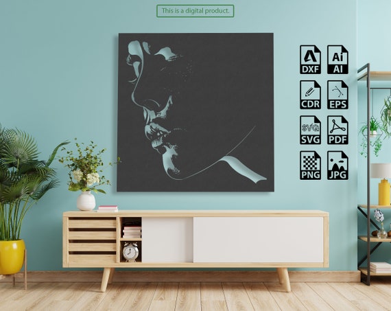 Woman Face Portrait DXF File for Laser and Plasma Cut Svg | Etsy