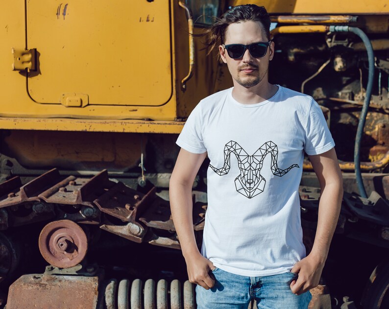 Geometric Ram Portrait DXF File for Laser and Plasma Cut Svg and Png ...