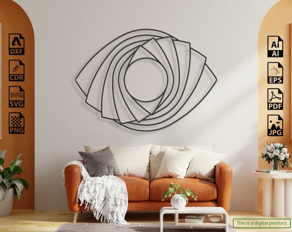 Geometric Iris Eye Design DXF File for Laser and Plasma Cut - Etsy