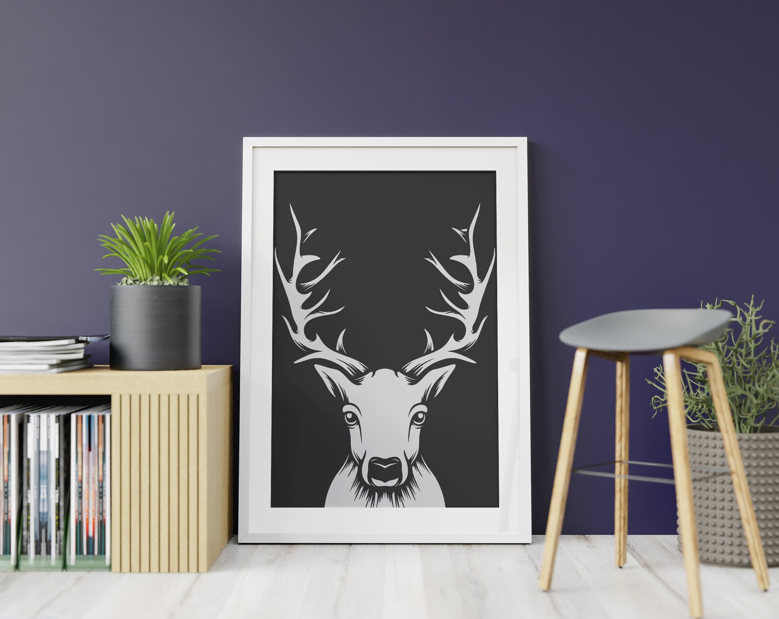Deer Portrait DXF File for Laser and Plasma Cut Svg and Png Files for ...