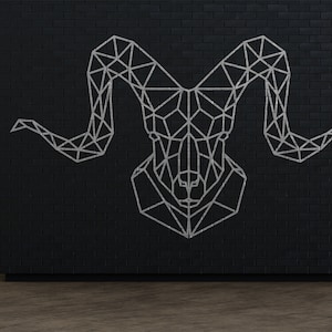 Geometric Ram Portrait DXF File for Laser and Plasma Cut - Svg and Png ...