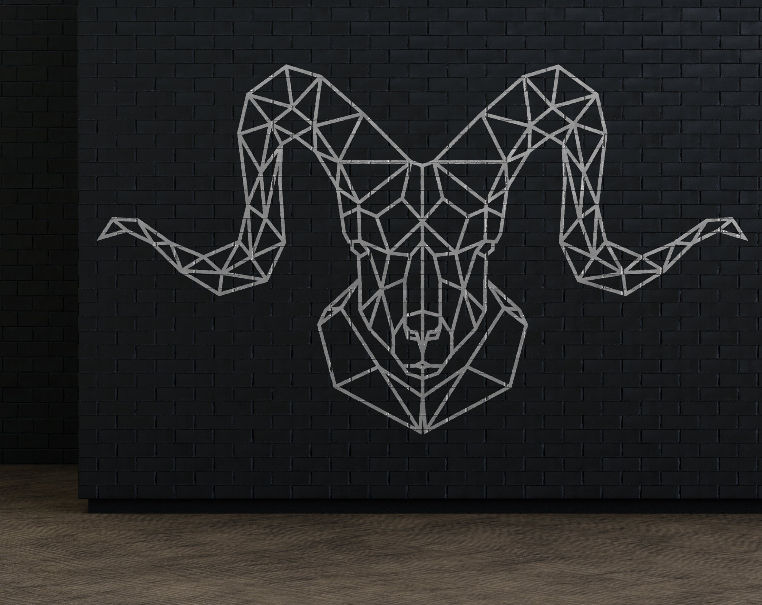 Geometric Ram Portrait DXF File for Laser and Plasma Cut - Svg and Png ...